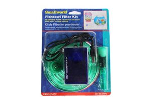 penn-plax small world fishbowl under-gravel filter kit – comes with a disposable media cartridge, air pump, air tubing, and air stone, multicolor (epswf2)