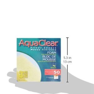 AquaClear 50 Foam Filter Inserts, Aquarium Filter Replacement Media, 3-Pack, A1394