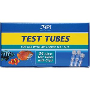 api replacement test tubes with caps for any aquarium test kit including api freshwater master test kit 24-count box