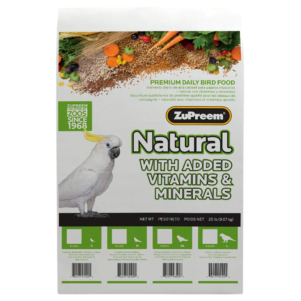 ZuPreem Classic AvianMaintenance Natural Bird Diet for Large Parrots