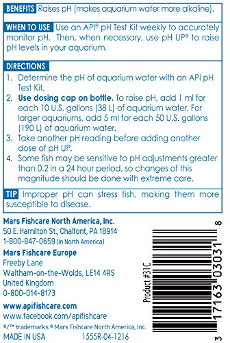 Aquarium Pharmaceuticals 31C pH Up Aquarium pH Adjuster, 4 oz.