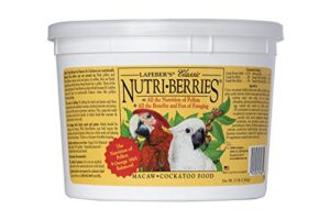 lafeber's classic nutri-berries for macaw / cockatoo 3.5 lb. tub