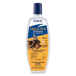 zodiac flea & tick shampoo for dogs & cats, 12-ounce