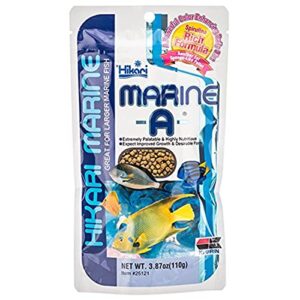 hikari marine-a pellets fish food for larger marine fish, 3.87 oz (110g)