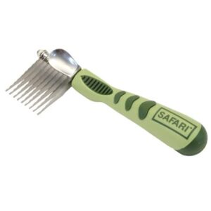 coastal pet safari dog de-matting comb - dog grooming brush for coarse or long coats - for small and large dogs - one size