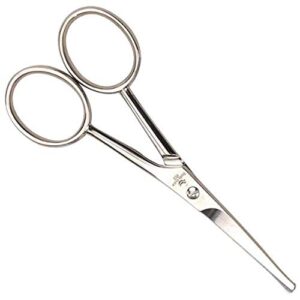 dubl duck stainless steel ear/nose curved pet grooming shears, 4-inch