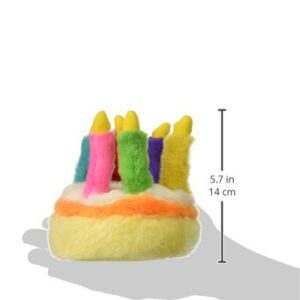 Multipet Plush 5.5-Inch Musical Birthday Cake Dog Toy (1 Count), All Breed Sizes