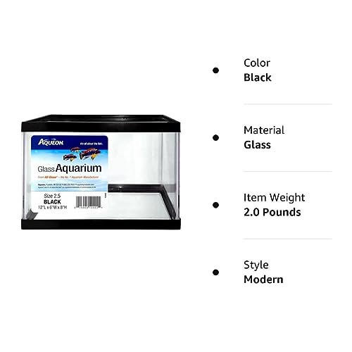 All Glass Aquarium AAG10002 Tank, 2.5-Gallon