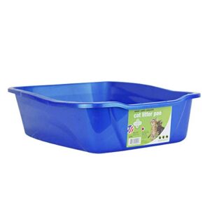 Van Ness Pets Extra Small Open Cat Litter Box, Kitten/Rabbit Size, Blue, CP0