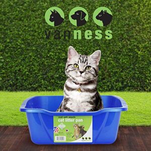 Van Ness Pets Extra Small Open Cat Litter Box, Kitten/Rabbit Size, Blue, CP0