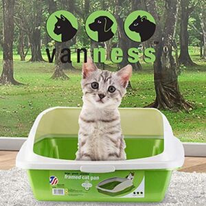 Van Ness Pets Large High Sided Cat Litter Box with Frame, Blue, CP4