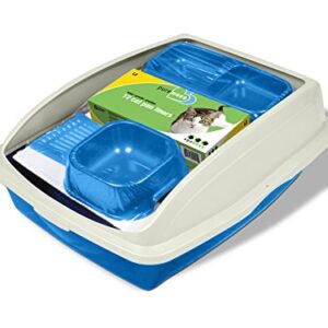 Van Ness Kitten And Cat Starter Kit, 5 Piece Set with High Side Litter Box, Water Bowl, Double Feeder, Litter Scoop, Litter Box Liners