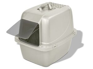 van ness pets odor control large enclosed cat litter box, hooded, pearl, cp6