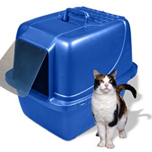 Van Ness Pets Odor Control Extra Large, Giant Enclosed Cat Pan with Odor Door, Hooded, Blue, CP7