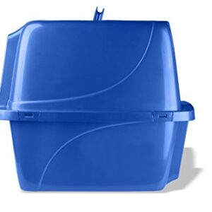 Van Ness Pets Odor Control Extra Large, Giant Enclosed Cat Pan with Odor Door, Hooded, Blue, CP7