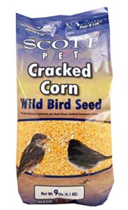 scott pet cracked corn 9lb, yellow (pycc-1)