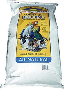 sun seed company sss18350 50-pound 40-pack corn cob small animal bedding, 2 cubic feet