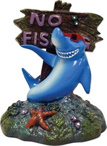 blue ribbon pet products ee-380 exotic environments cool shark no fishing sign