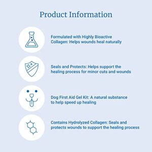 PetAg EMT Gel First Aid Kit for Dog Wound Care - Contains Hydrolyzed Collagen - Seals, Soothes, and Protects Wounds - 1 fl oz