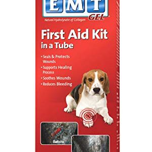 PetAg EMT Gel First Aid Kit for Dog Wound Care - Contains Hydrolyzed Collagen - Seals, Soothes, and Protects Wounds - 1 fl oz