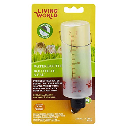 Living World Hamster Bottle, 8-Ounce, with hanger