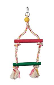 living world junglewood 2-step rope ladder, small, 6 inches x 14 inches