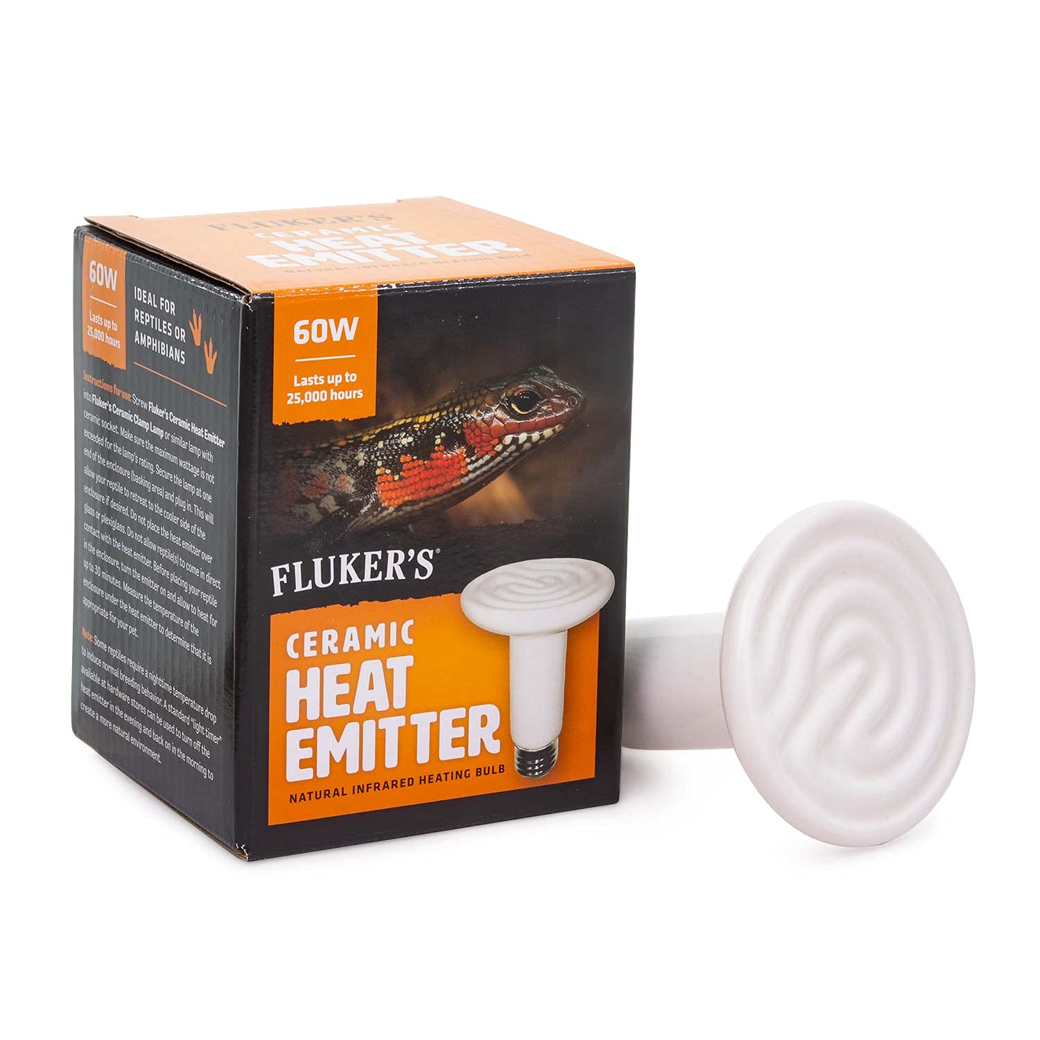 Fluker's Ceramic Heat Emitter for Reptiles,Black