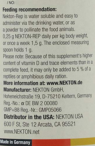 Nekton-Rep Vitamin Mineral Supplement for Reptiles and amphibians, 75gm