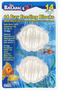 penn-plax pro balance 14-day vacation feeding blocks fish shape (pack of 2)