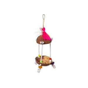 prevue-hendryx tropical teaser tiki hut bird toy