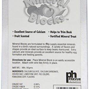 Prevue Pet Products Fruit Bird Mineral Blocks Assorted Styles and Colors Sold Individually