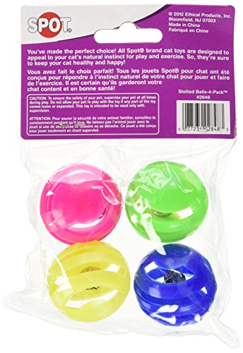 Ethical Slotted Balls Cat Toy, 4-Pack, All Breed Sizes