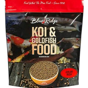 Blue Ridge Fish Food [5lb], Color Rich Formula 3/16" Floating Pellet, Koi and Goldfish