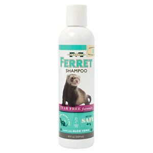 marshall pet products natural ph balanced, tearless baby safe original aloe vera ferret deodorizing shampoo with eucalyptus and safflower oil, 8 oz