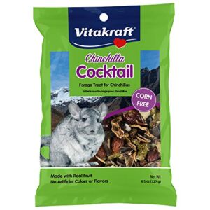 vitakraft chinchilla cocktail mixed fruit treat, 4.5 ounce pouch