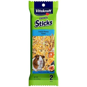 vitakraft guinea pig fruit & honey treat sticks 2 pack, 3.5 ounce