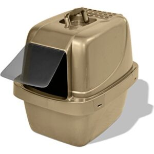 Van Ness Pets Odor Control Large Enclosed Sifting Cat Pan with Odor Door, Hooded, Beige, CP66