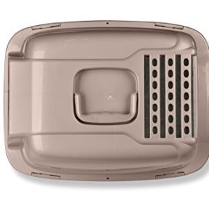 Van Ness Pets Odor Control Large Enclosed Sifting Cat Pan with Odor Door, Hooded, Beige, CP66