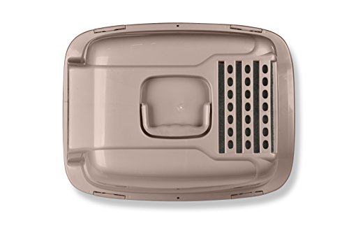 Van Ness Pets Odor Control Large Enclosed Sifting Cat Pan with Odor Door, Hooded, Beige, CP66