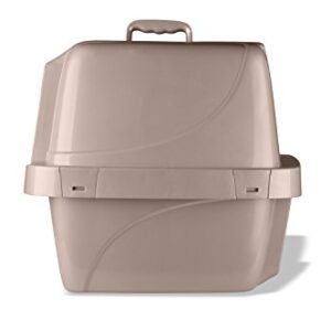 Van Ness Pets Odor Control Large Enclosed Sifting Cat Pan with Odor Door, Hooded, Beige, CP66