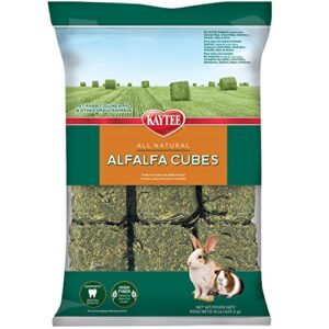 kaytee alfalfa cubes for rabbits, guinea pigs, and other small animals, 15 oz