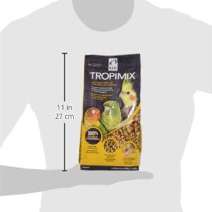 Hagen Tropimix Enrichment Food for Cockatiels & Lovebirds, 2 lb. - HARI Parrot Food with Seeds, Fruit, Nuts, Vegetables, Grains, and Legumes