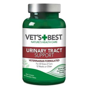 vet's best cat urinary tract support chewables | supports a healthy urinary tract in cats | 60 chewable tablets