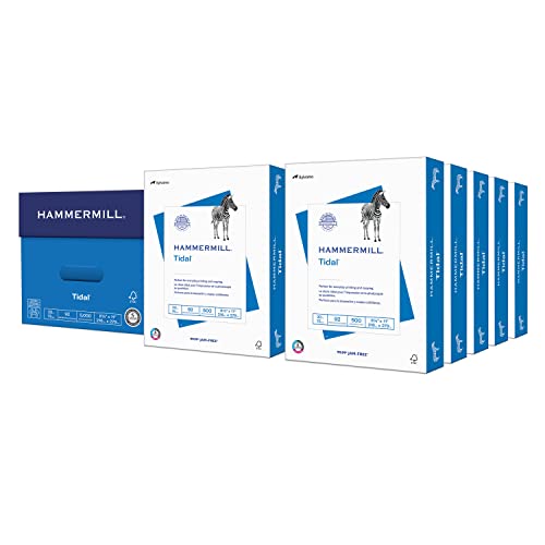 Hammermill Printer Paper, Tidal 20 lb Copy Paper, 8.5 x 11 - 10 Ream (5,000 Sheets) - 92 Bright, Made in the USA, 162008C