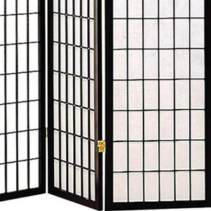 4-Panel Folding Screen Black and White 4624