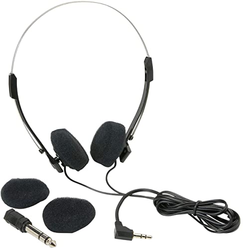 Parts Express Mini Stereo Lightweight Headphones with 4 ft. Cord