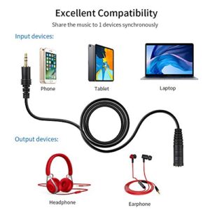 DTOL MC 3.5mm Audio Cable - 3.5mm TRS Female to Male 15ft Extension Cord for Microphones, Headphones, and More