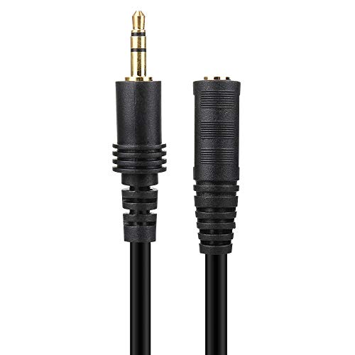 DTOL MC 3.5mm Audio Cable - 3.5mm TRS Female to Male 15ft Extension Cord for Microphones, Headphones, and More