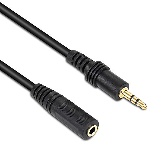 DTOL MC 3.5mm Audio Cable - 3.5mm TRS Female to Male 15ft Extension Cord for Microphones, Headphones, and More