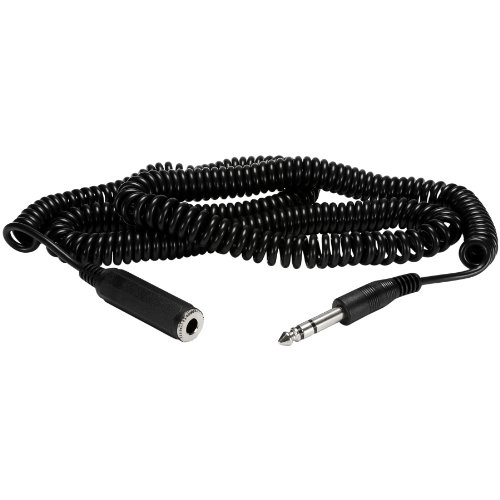 1/4-Inch Stereo Headphone Extension Cord 25 feet Coiled